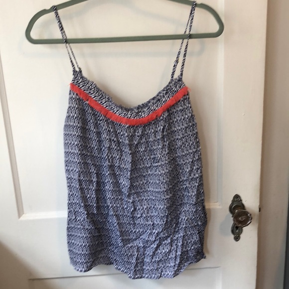 Southern Tide | Tops | Ikat Tank With Pink Fringe | Poshmark
